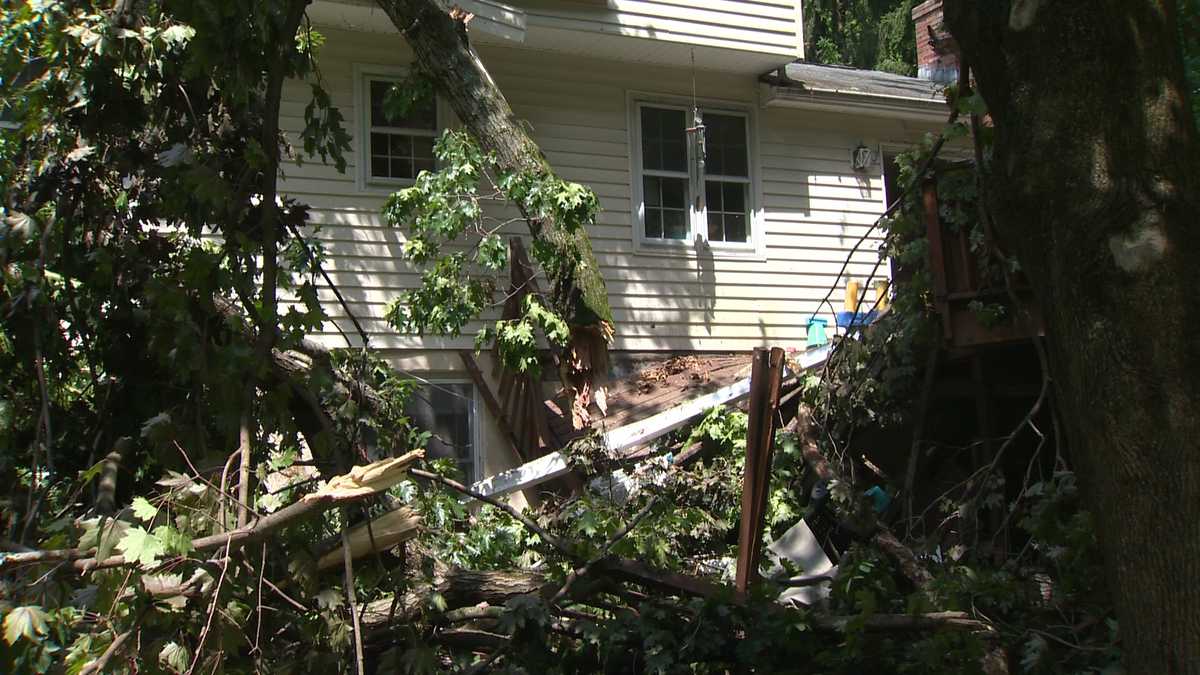 Images: Storms destroy buildings, uproot trees, flood streets