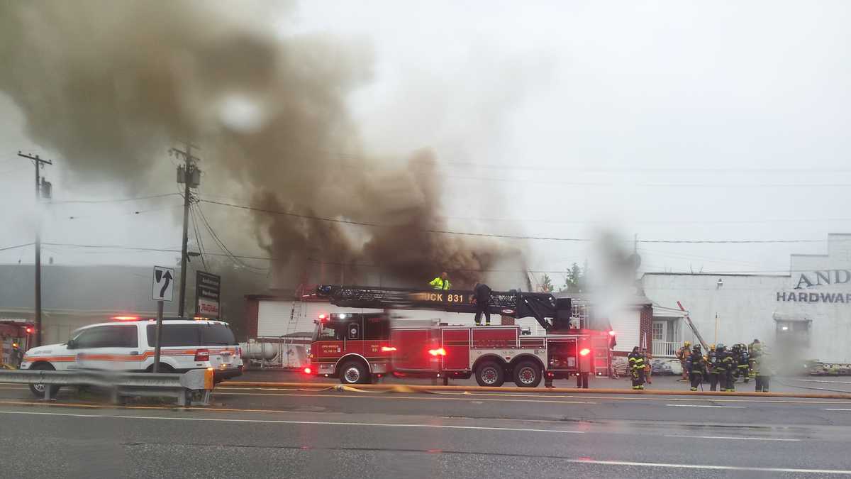 Photos: 2 firefighters injured in Joppa fire