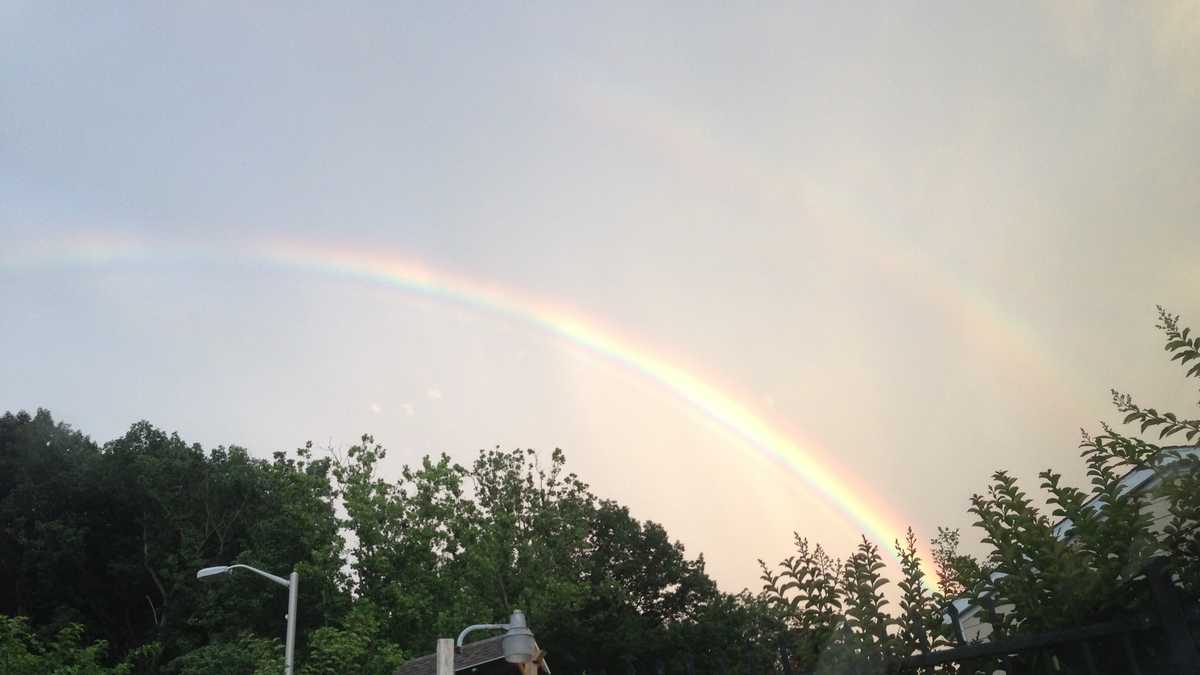 Rainbow lights up over Baltimore