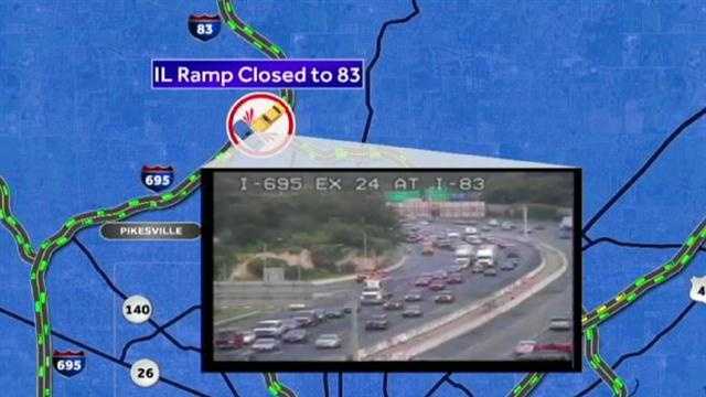 Inner Loop ramp to I-83 reopens after crash