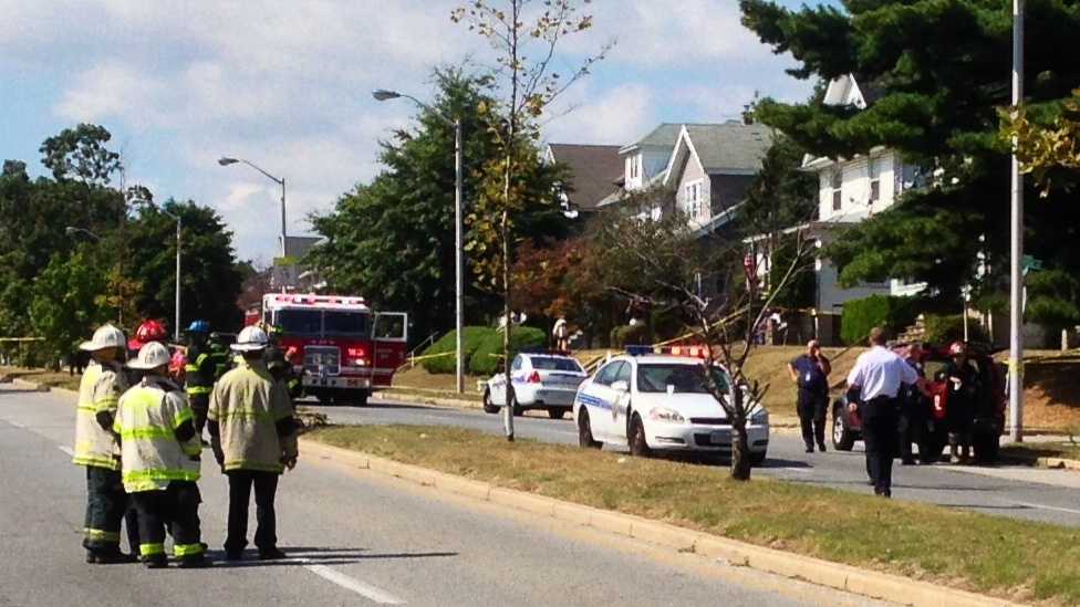 Vehicle explodes in northeast Baltimore