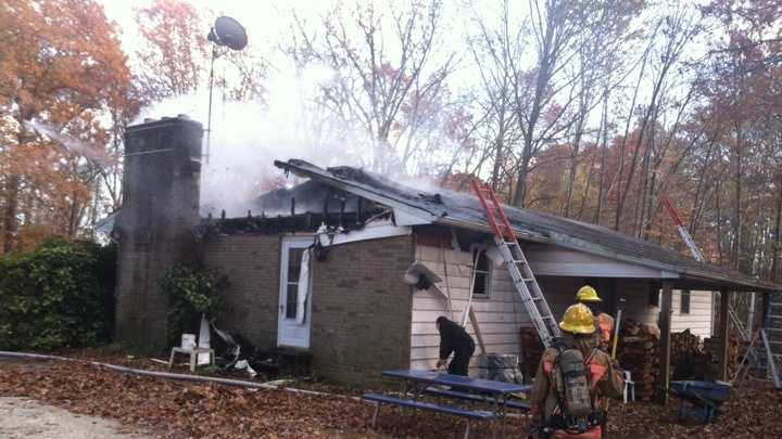 Fire rips through White Marsh house, displacing 1