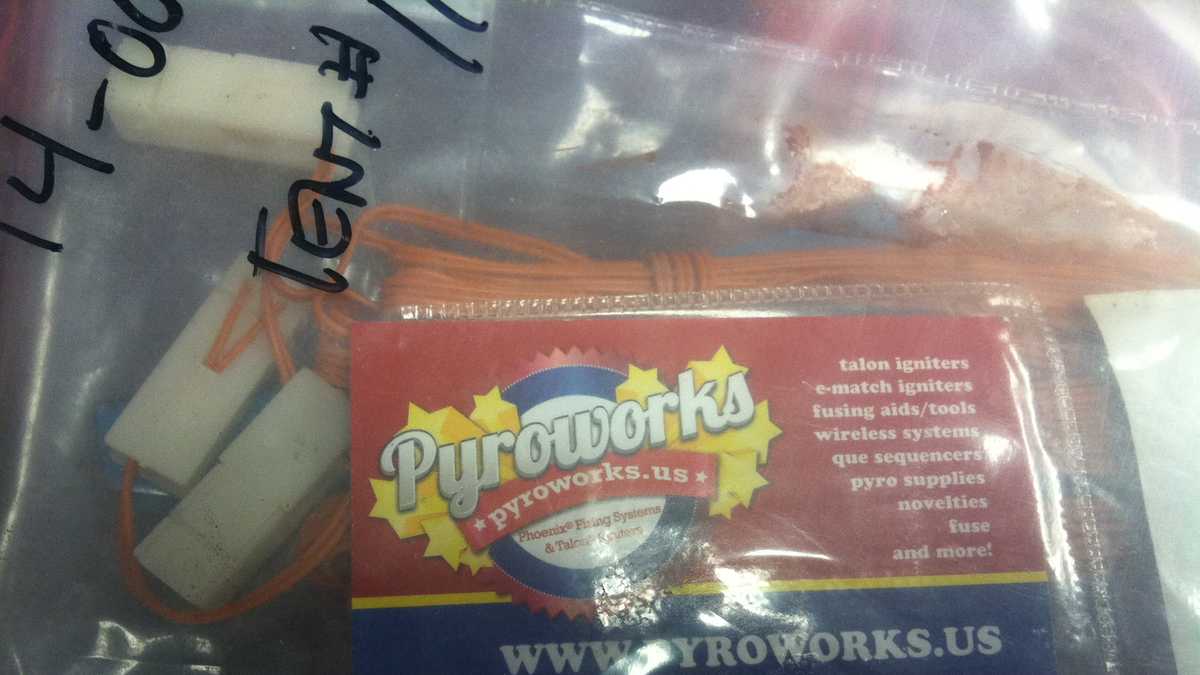 Photos: Bomb-making materials seized from home