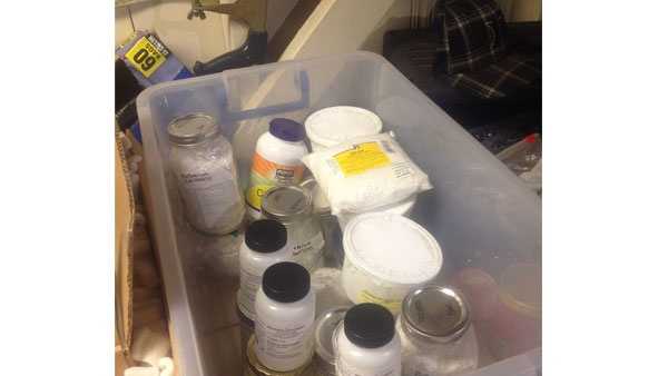 Photos: Bomb-making materials seized from home