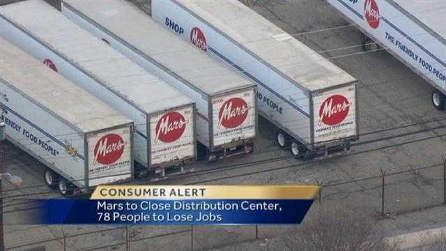 Mars distribution center to close; 78 to lose jobs