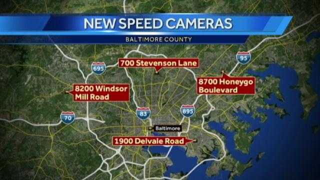 4 new speed cameras posted in Baltimore County