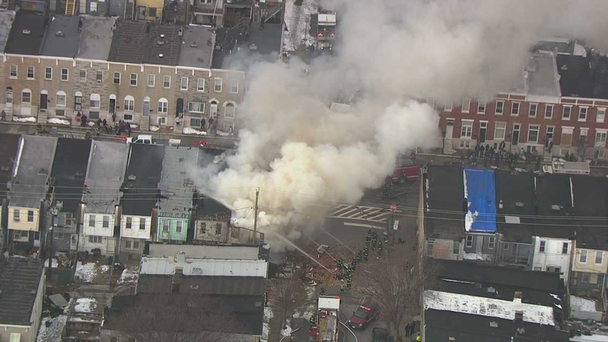 Fire consumes east Baltimore rowhouse