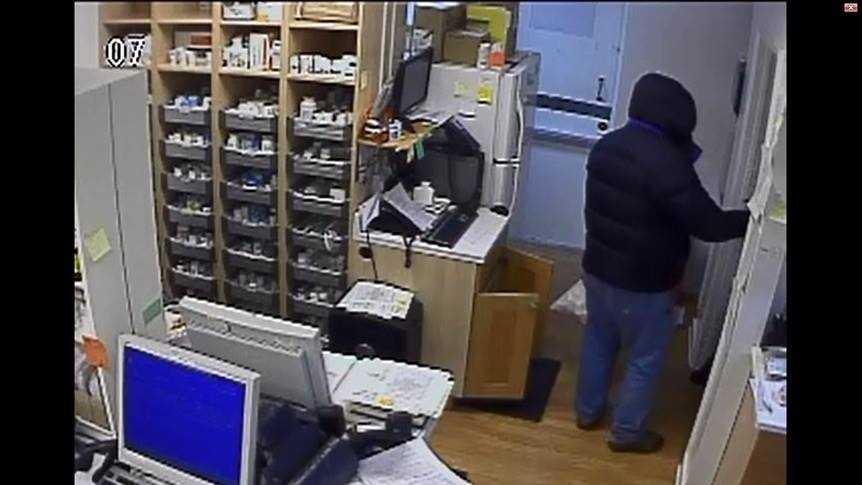 Man sought in pharmacy robbery