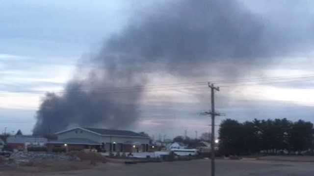 Firefighters battle 3-alarm building fire in Dundalk