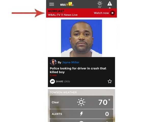 WBAL-TV 11 News is livestreaming newscasts