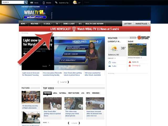 WBAL-TV 11 News is livestreaming newscasts