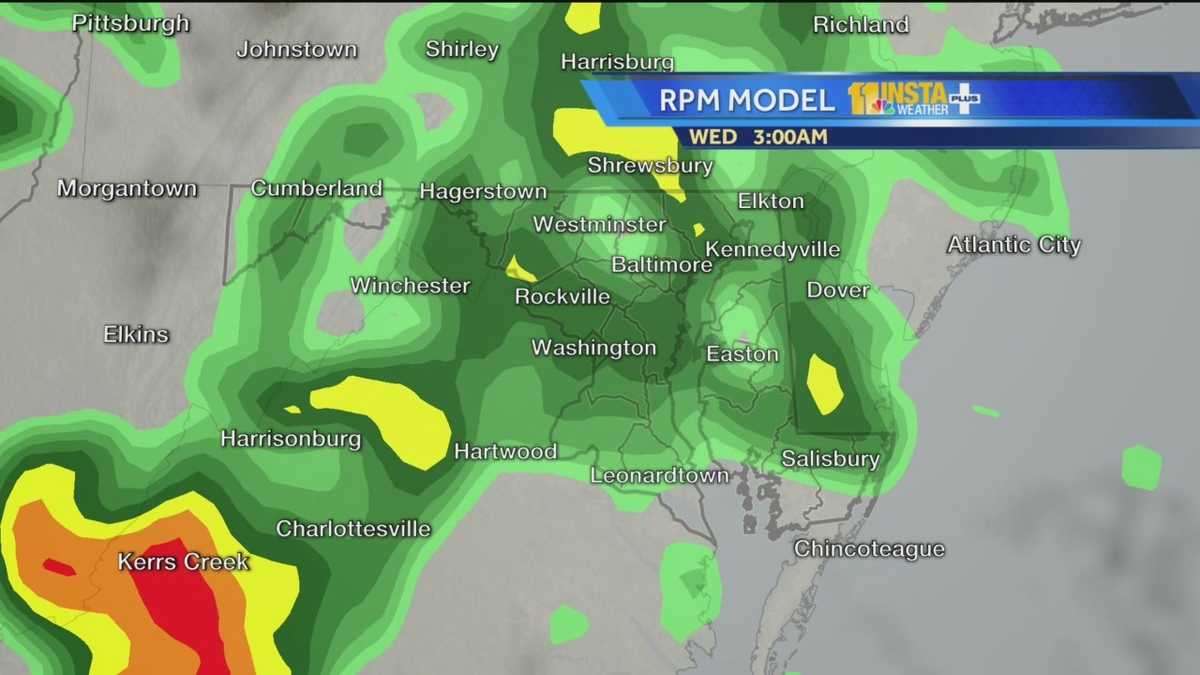 Maps: Rain forecast hour by hour