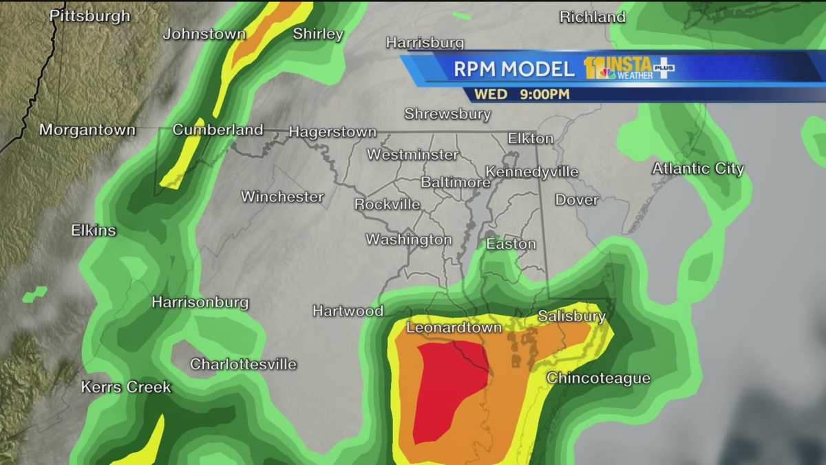 Maps: Rain forecast hour by hour