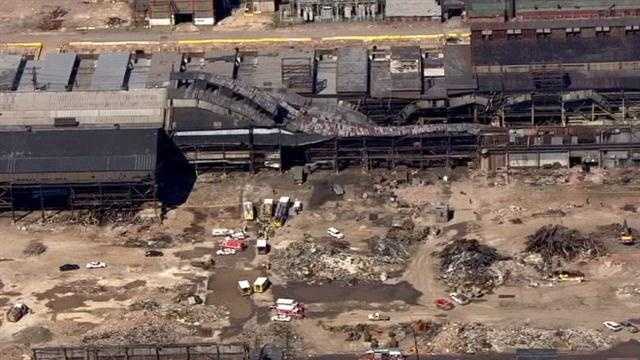 Images: Beth Steel building collapses