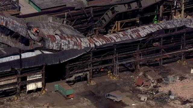 Images: Beth Steel building collapses