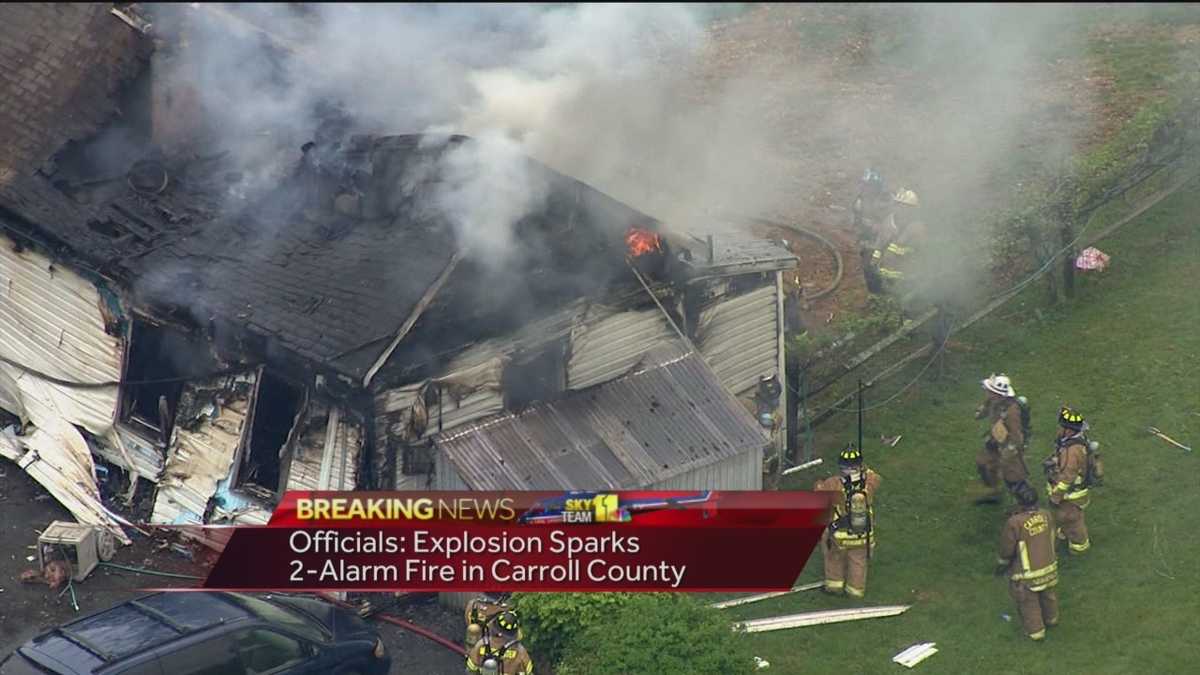Images: Carroll County explosion ignites fire