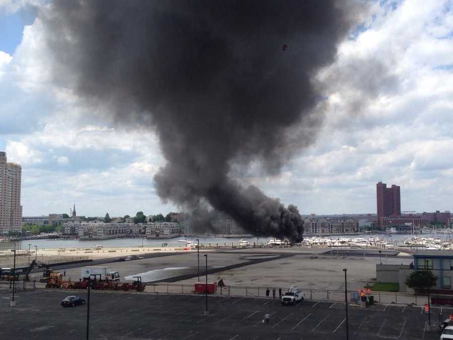 Photos: Inner Harbor boat fire