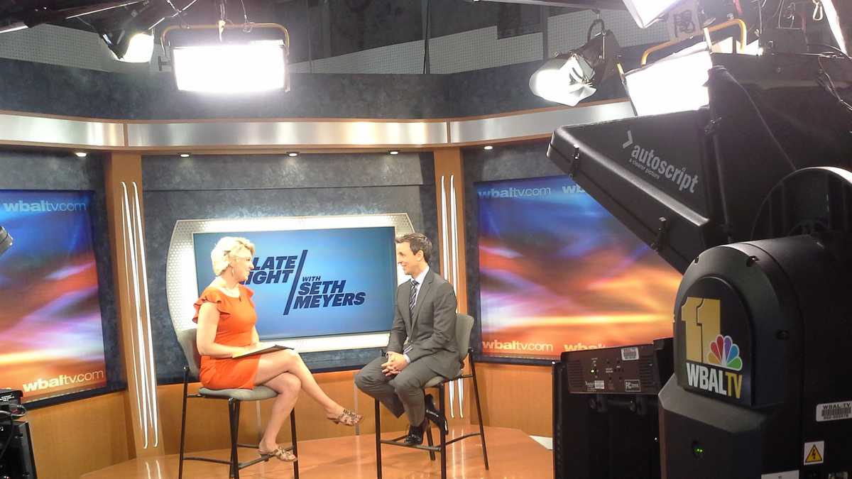 Images: NBC Late Night's Seth Meyers visits WBAL-TV 11