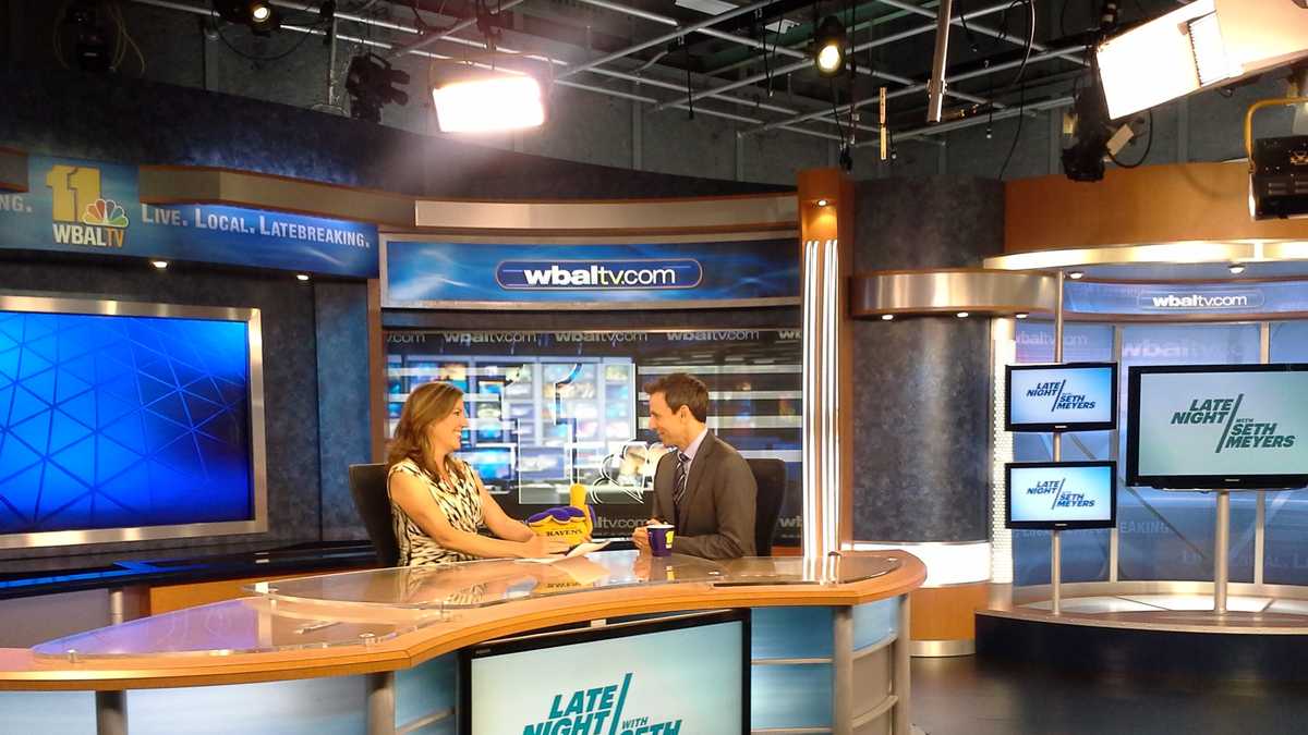 Images: NBC Late Night's Seth Meyers visits WBAL-TV 11