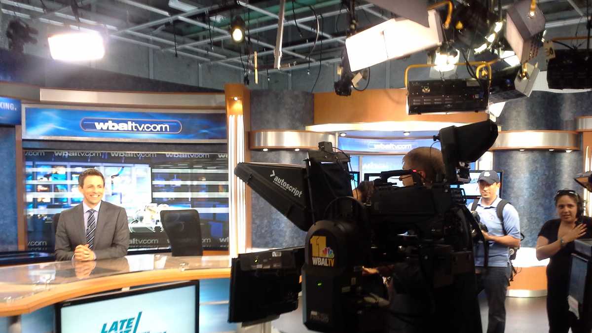 Images: NBC Late Night's Seth Meyers visits WBAL-TV 11