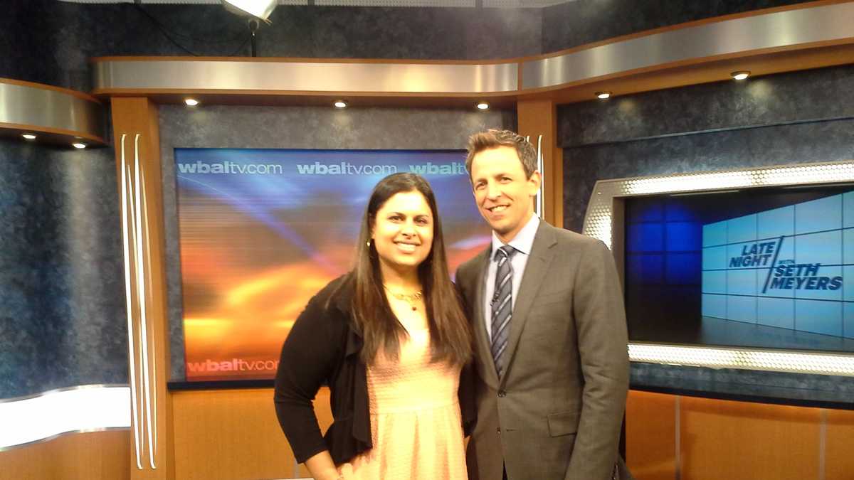 Images: NBC Late Night's Seth Meyers visits WBAL-TV 11