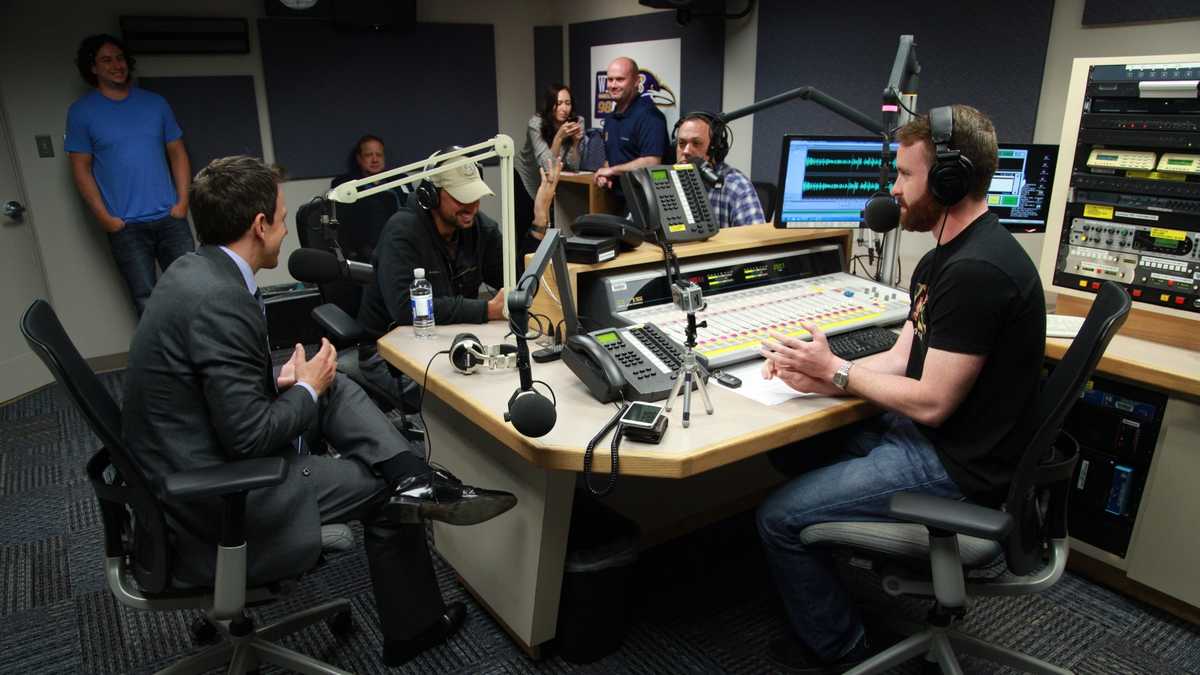 Images: NBC Late Night's Seth Meyers visits WBAL-TV 11