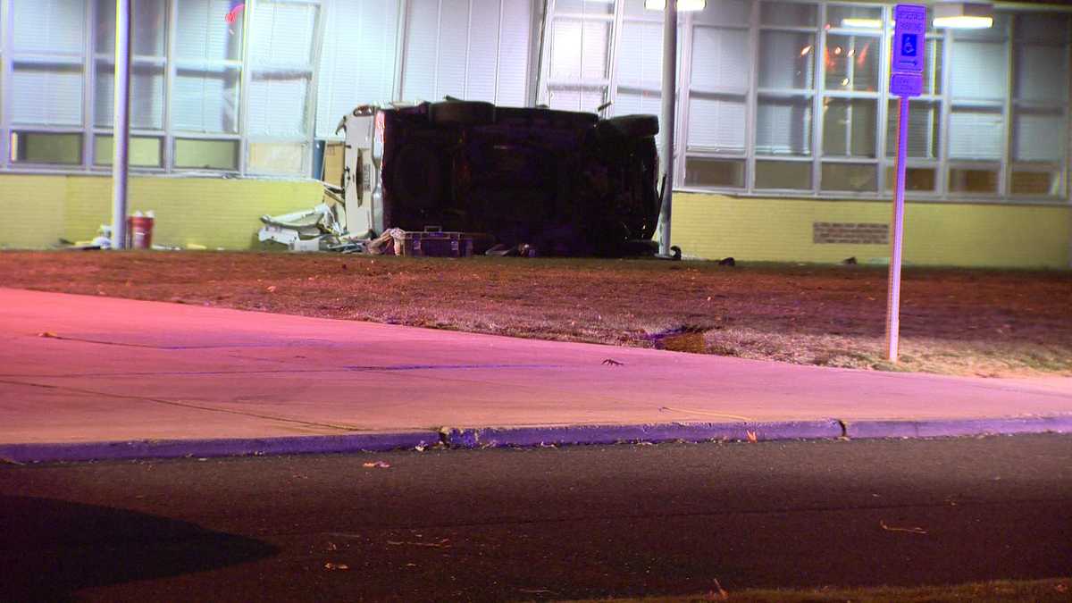 Photos: SUV crashes into Edgemere school