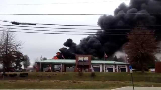 Smoke seen for miles in eastern Baltimore County