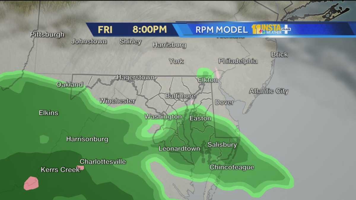 Hour-by-hour storm forecast maps