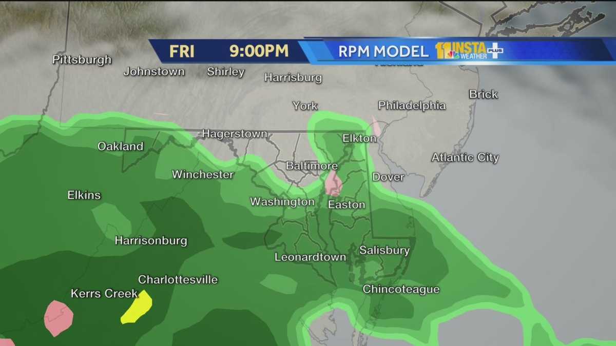 Hour-by-hour storm forecast maps
