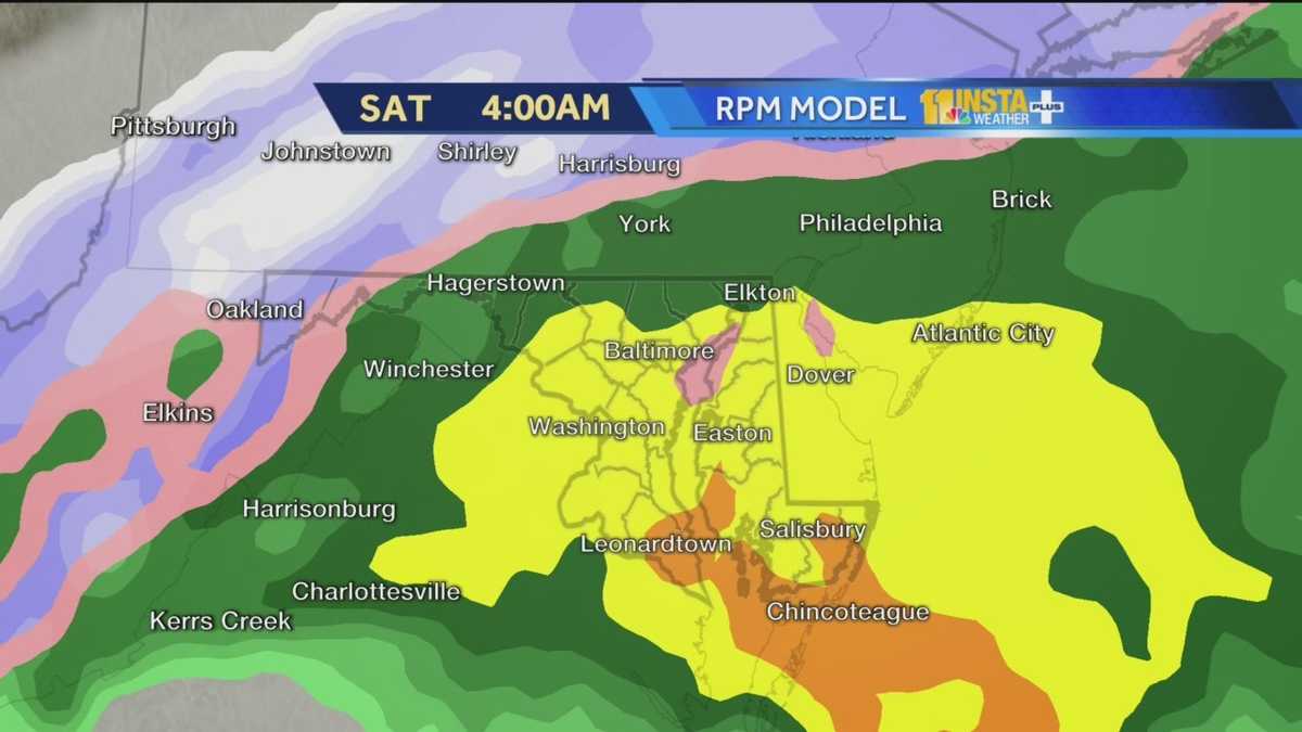 Hour-by-hour storm forecast maps