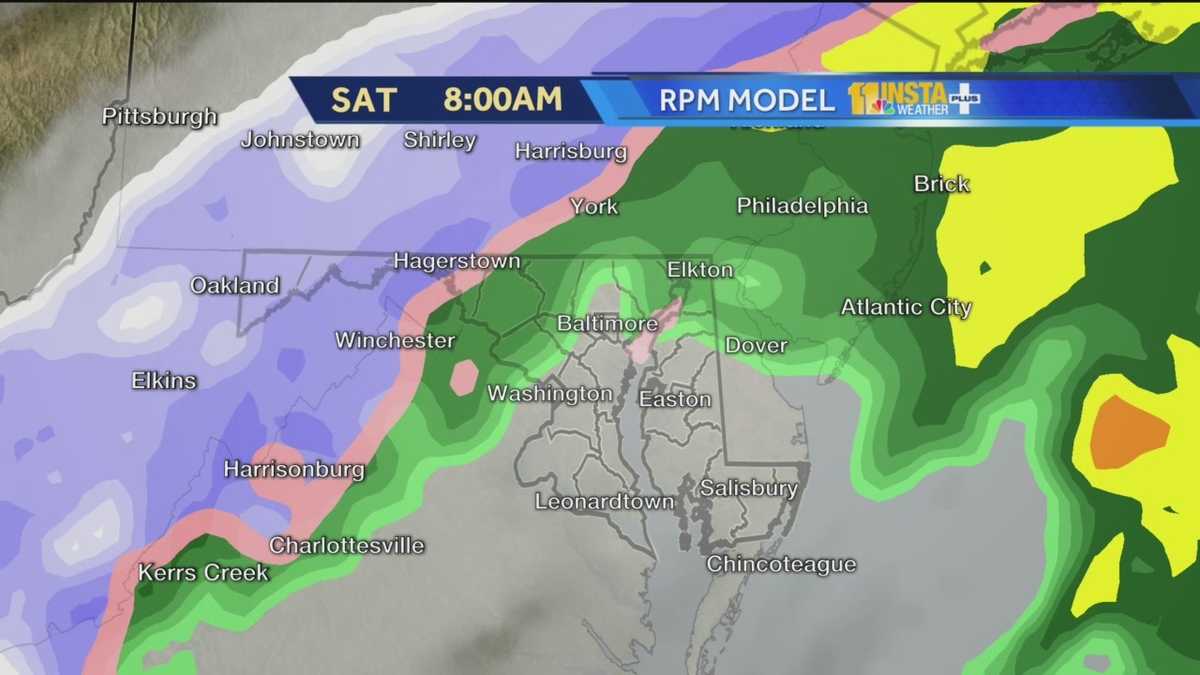 Hour-by-hour storm forecast maps