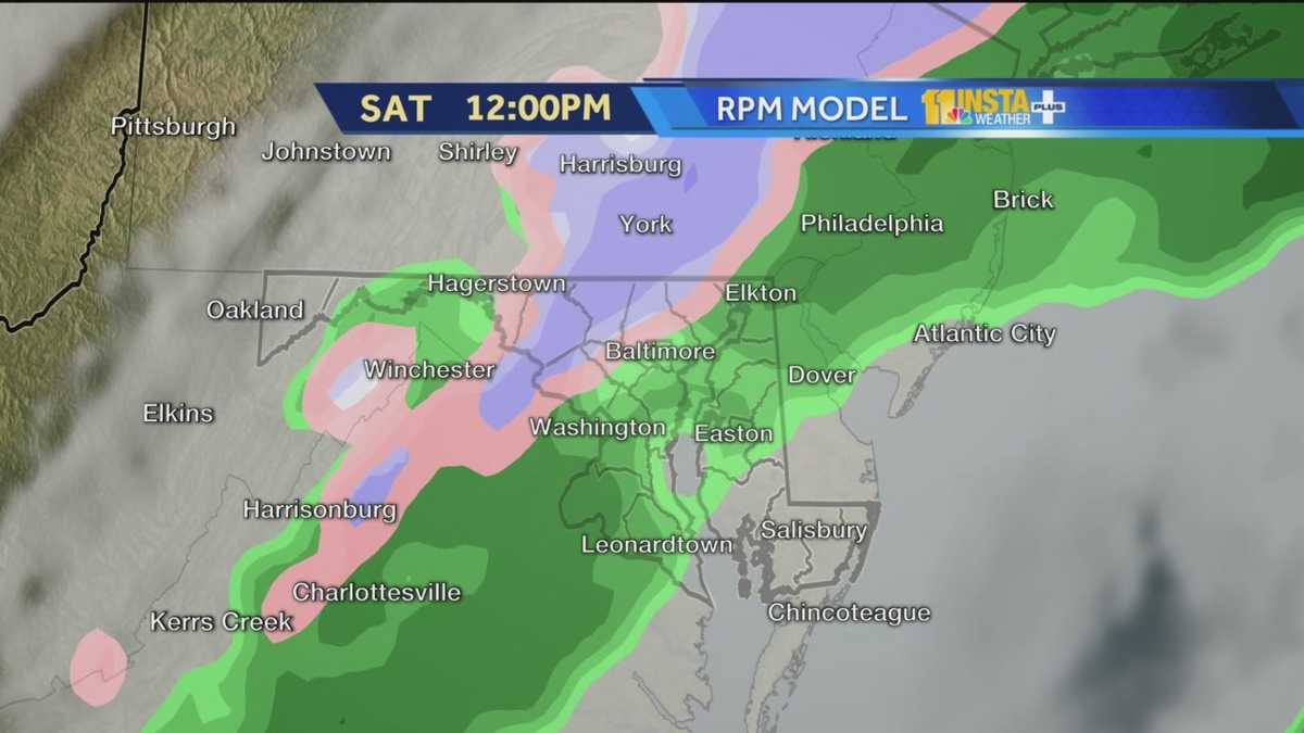 Hour-by-hour storm forecast maps