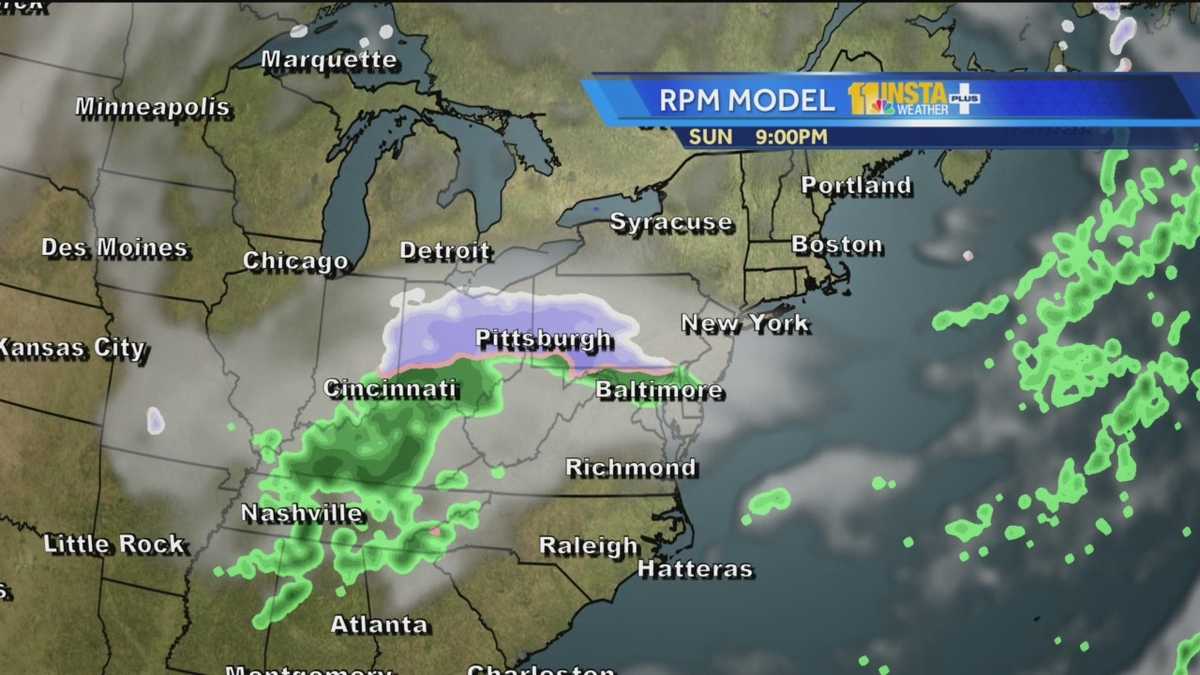 Hour-by-Hour snowfall forecast maps