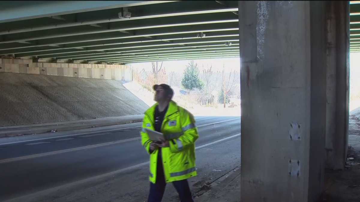 Concrete falls from bridge; Inspections ordered Concrete falls from bridge; Inspections ordered