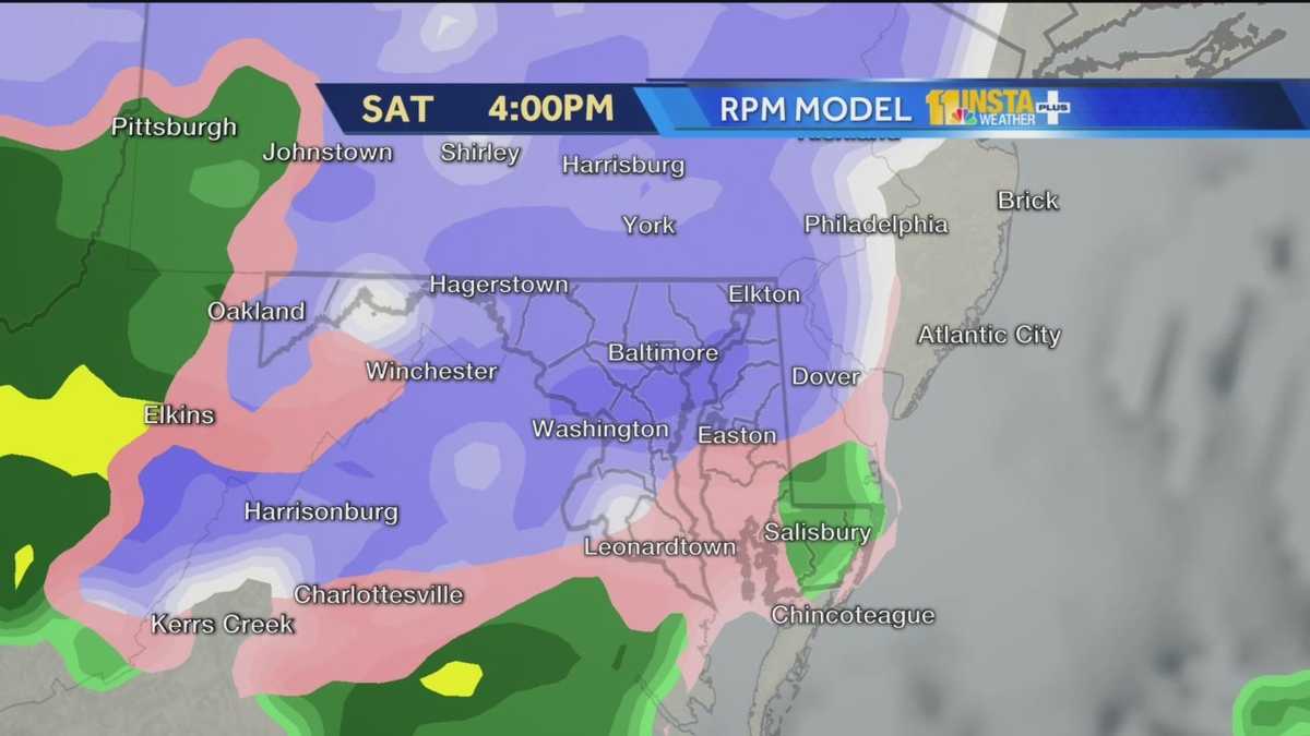 Maps: Weekend Futurecast hour-by-hour snow predictor