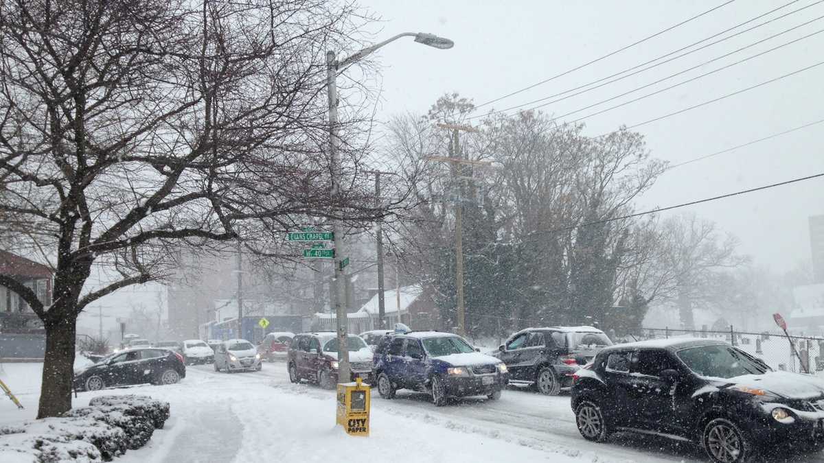 Photos: Saturday Snowfall in Maryland