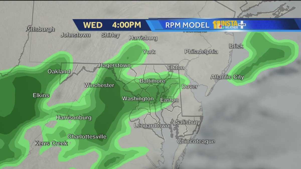 Images: Thursday's hour-by-hour Futurecast snow predictor maps