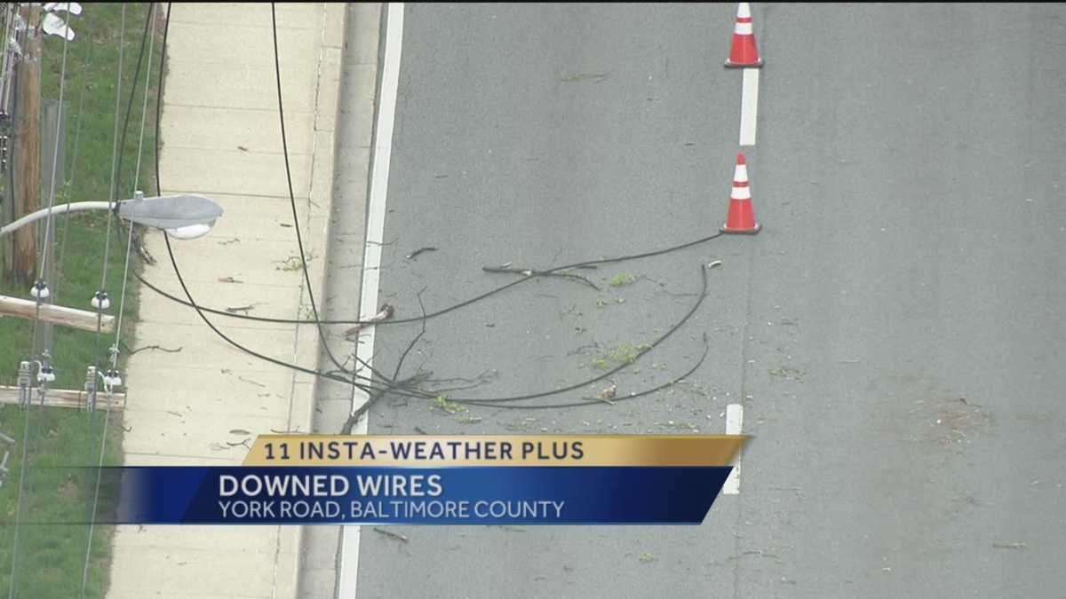 Downed wires shut down portion of York Road