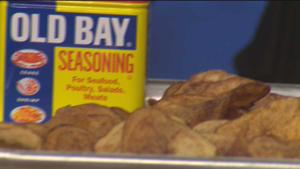 Old Bay potato chips, soft pretzels, Natty Boh cheese fondue