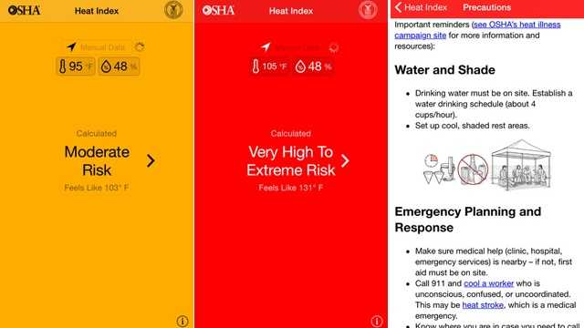 OSHA app helps workers endure hot weather OSHA app helps workers endure hot weather