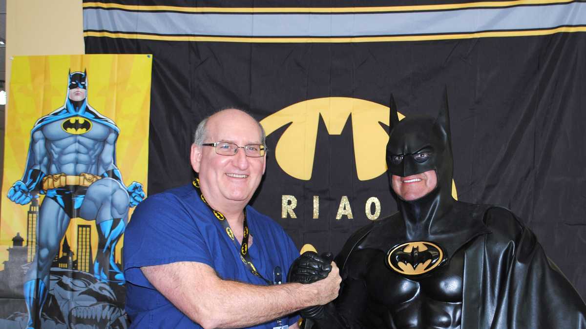 Baltimore's 'Batman' visits sick kids in hospital