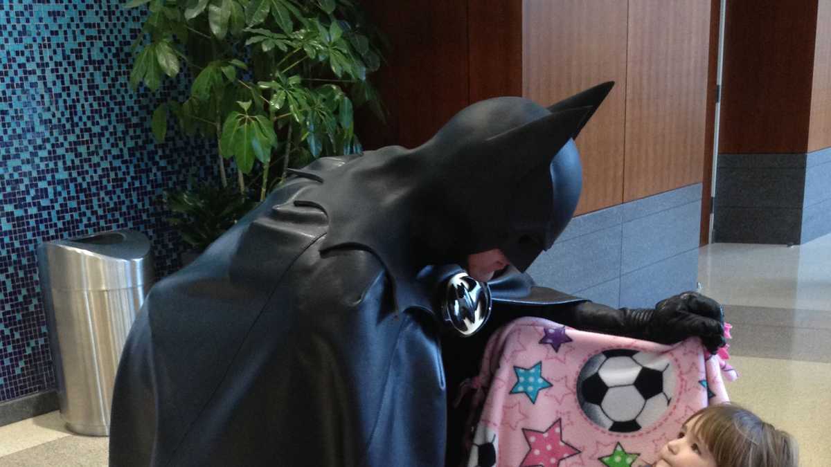 Baltimore's 'Batman' visits sick kids in hospital