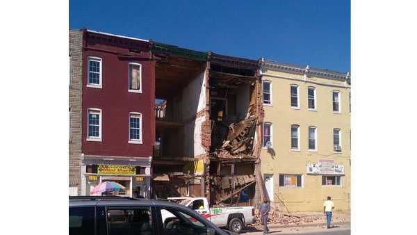 Images: Building collapses in Baltimore