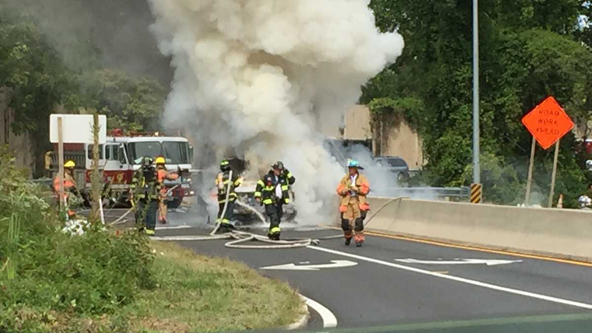 Images: I-83 exit ramp fire