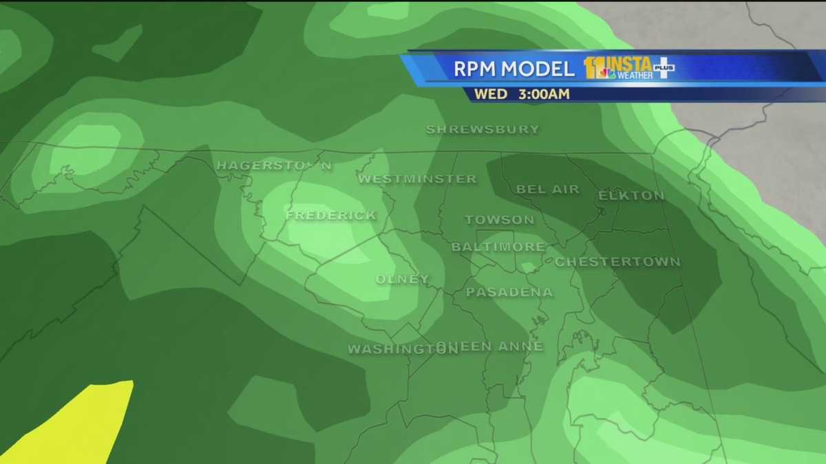 Images: Rain forecast hour-by-hour