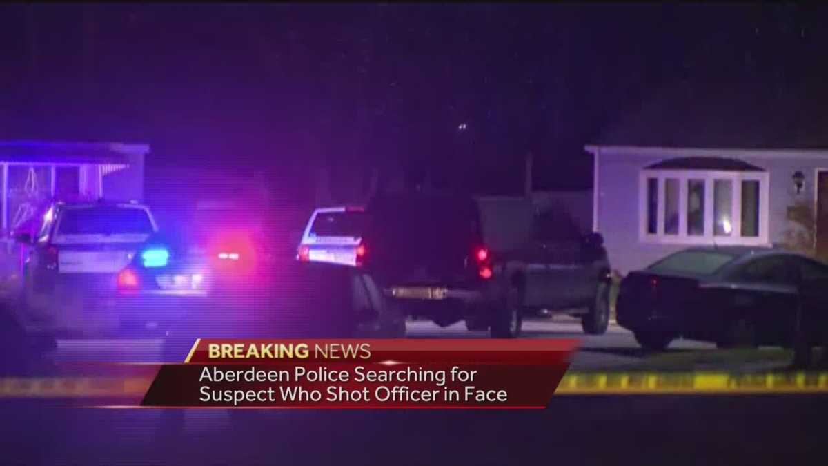 Images Aberdeen Police Officer Shot Suspect Captured