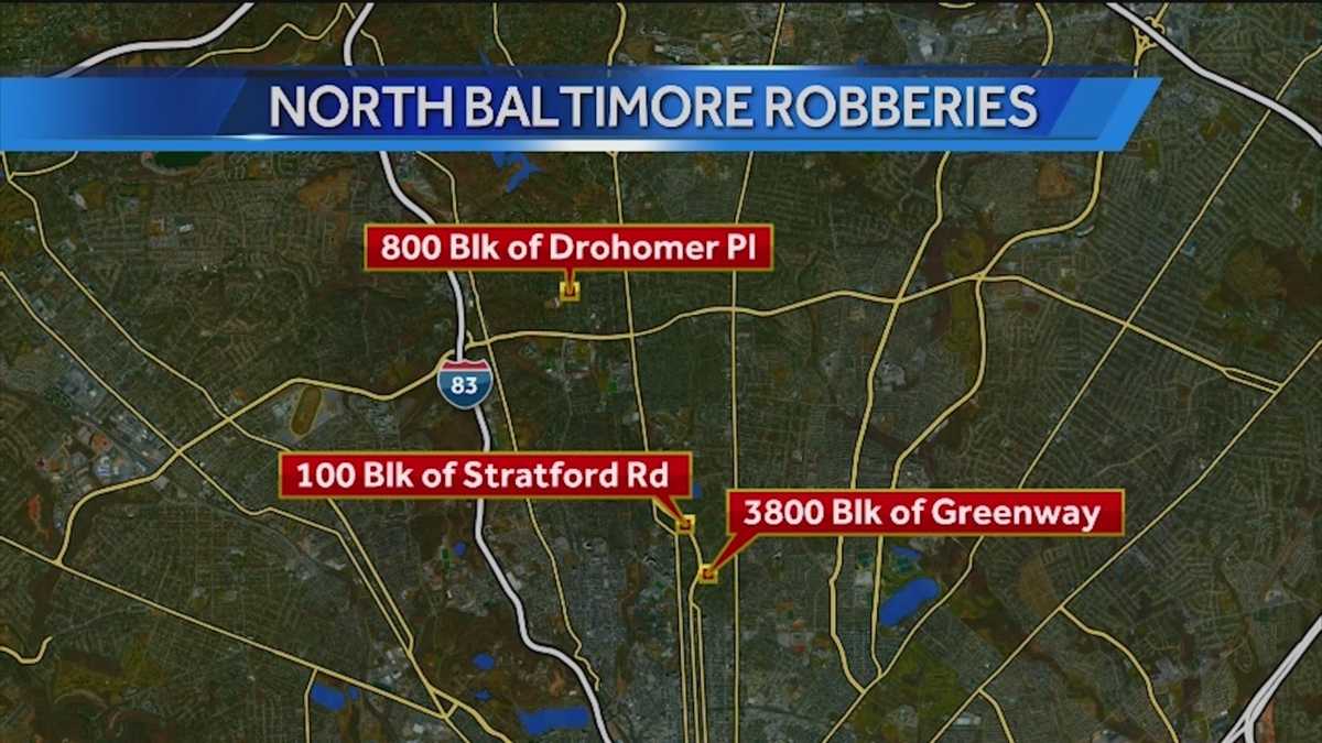 Police investigating north Baltimore robberies