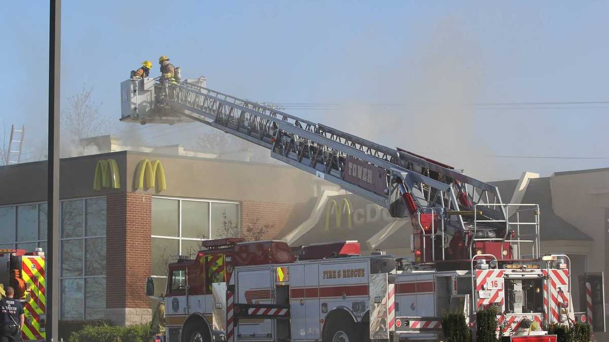 Images: Firefighters battle blaze at McDonald's
