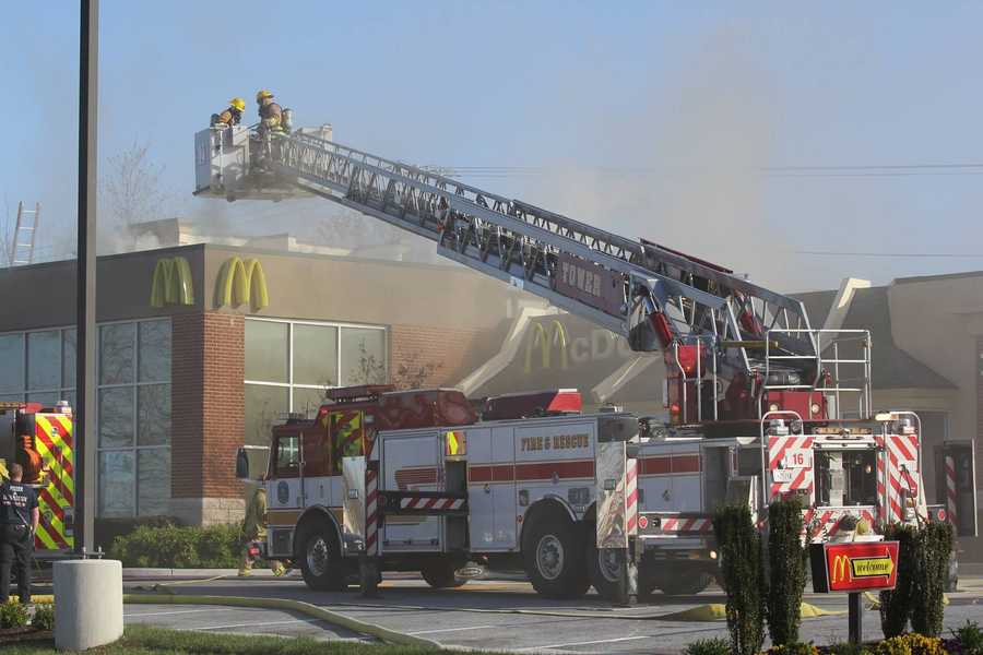 Images: Firefighters battle blaze at McDonald's